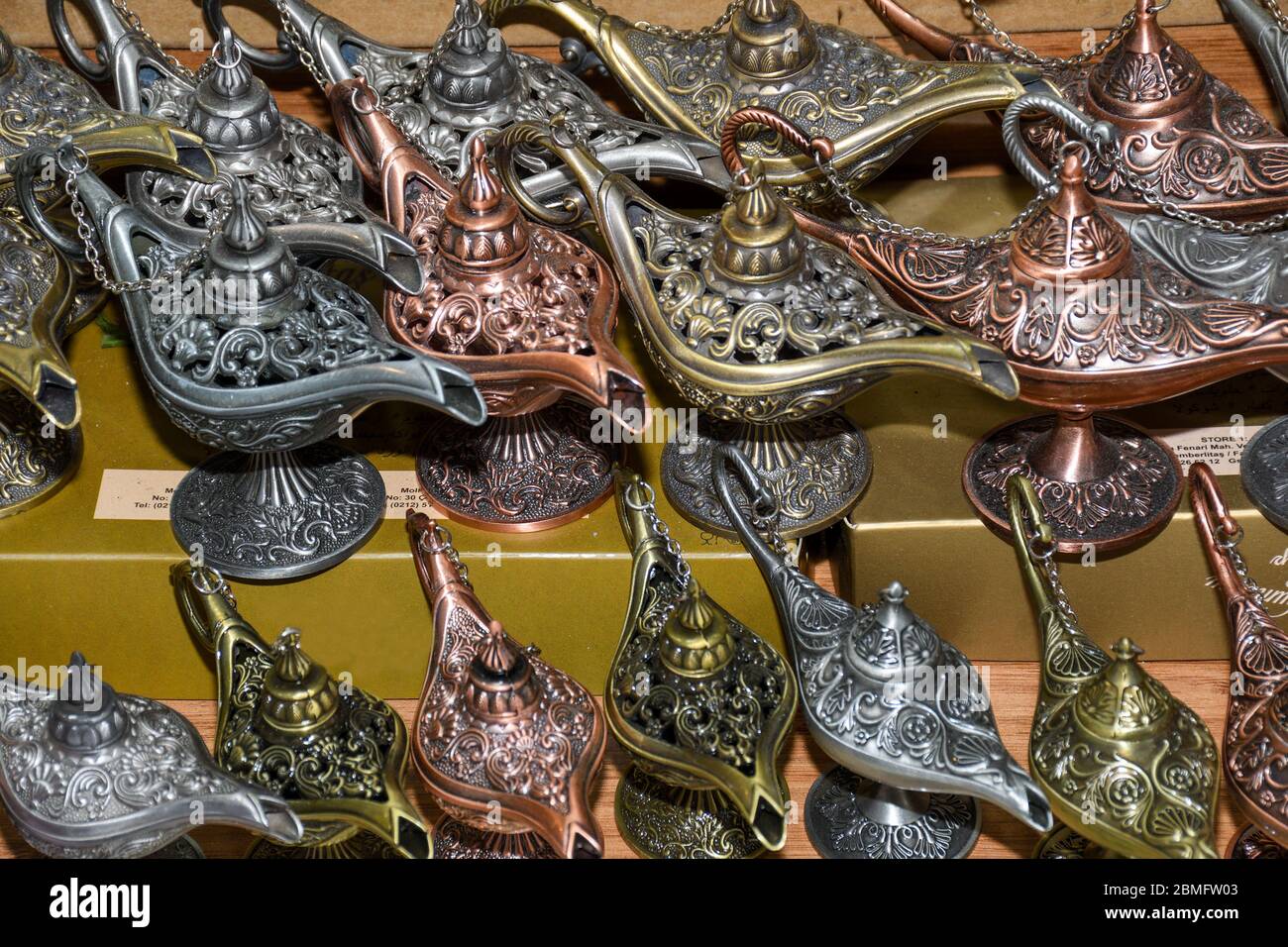 Arabian Lamp. Old brass oil lamp - Aladdin's lamp Stock Photo - Alamy
