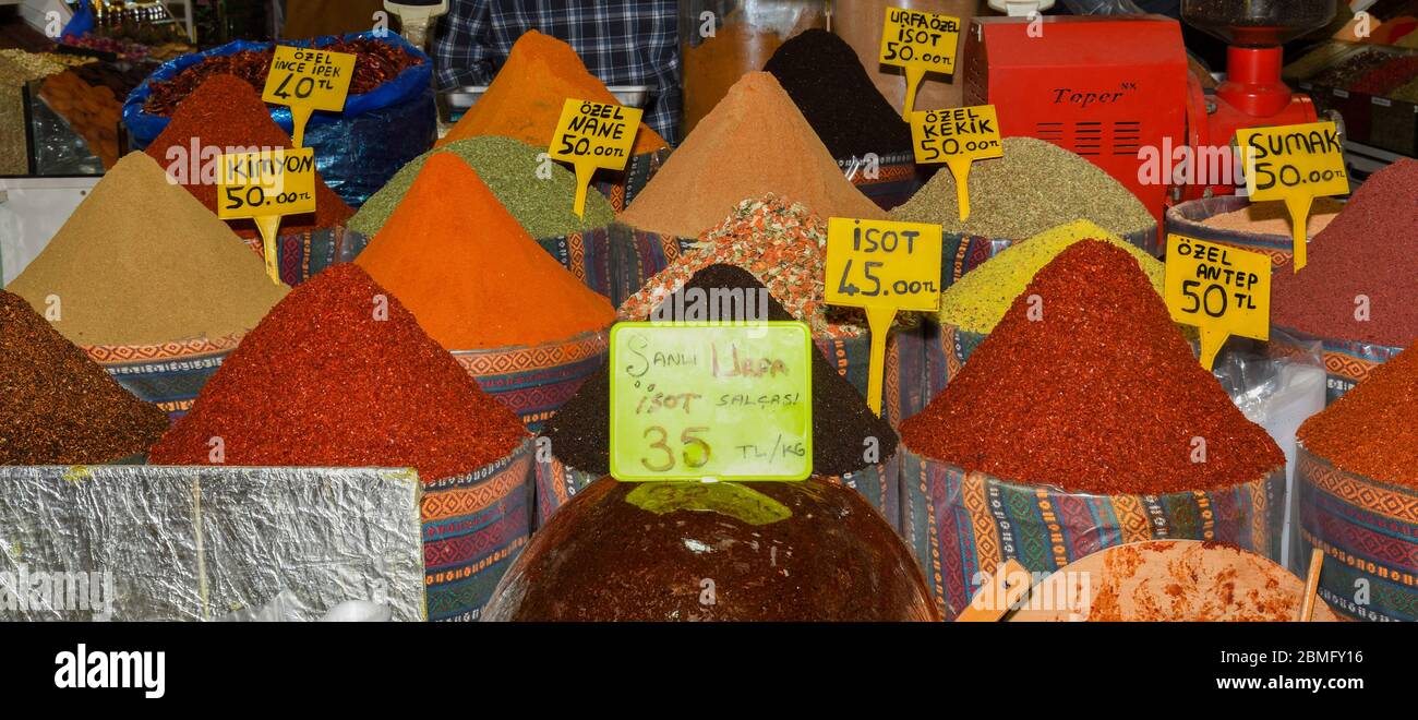 Egyptian Bazaar. The Spice Bazaar in Istanbul, Turkey is one of the ...