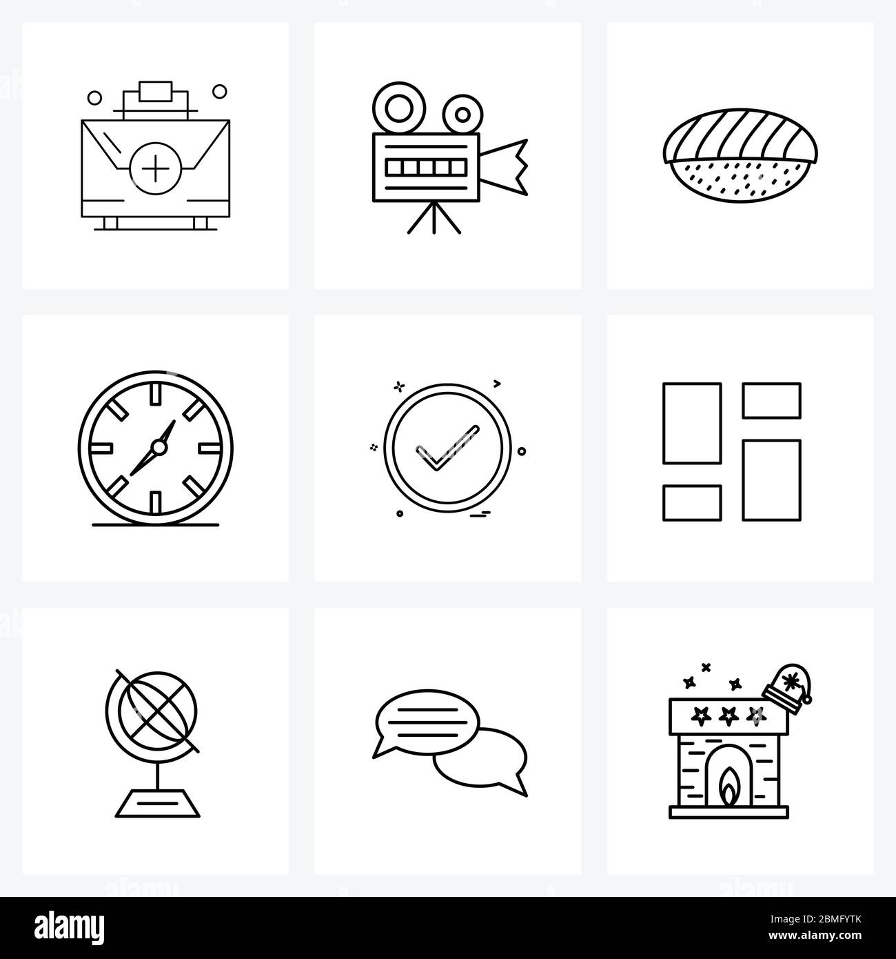 Walnut clock Stock Vector Images - Alamy