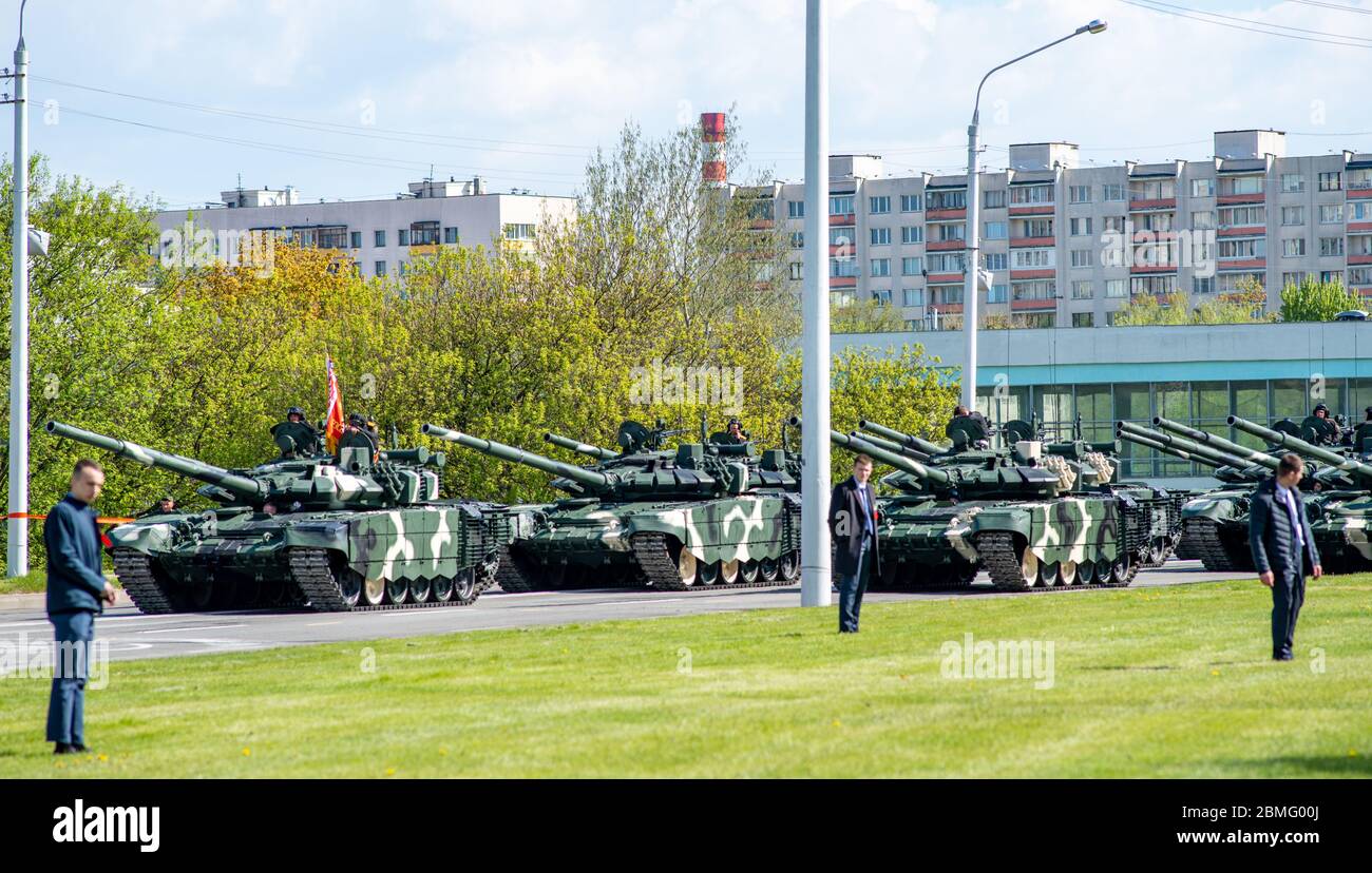 Minsk, Belarus 05.09.2020 /2020 Minsk Victory Day Parade. t-72 tank ...