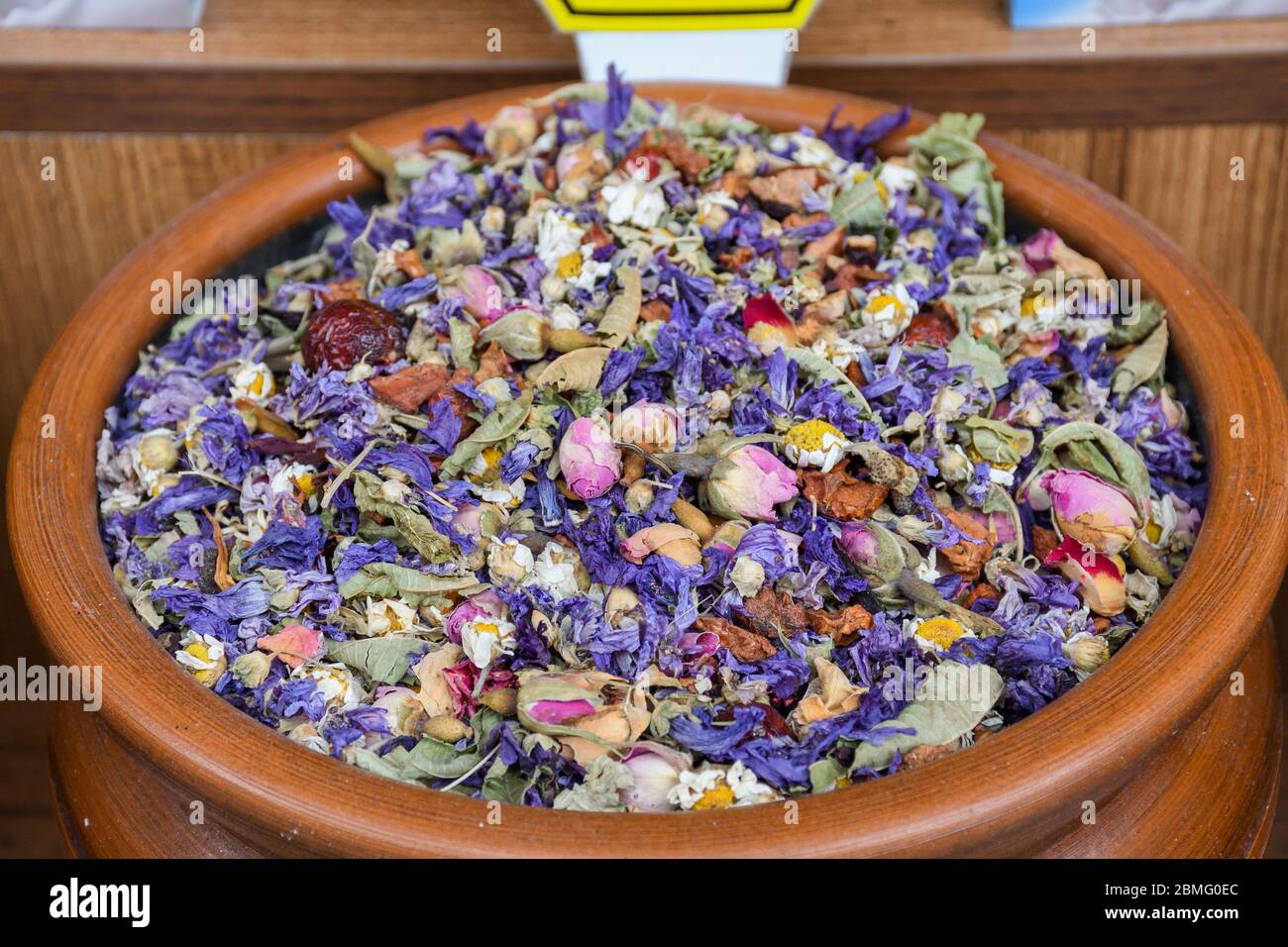 Assorted tea and spices specialties in Istanbul Turkey, Grand Bazaar ...
