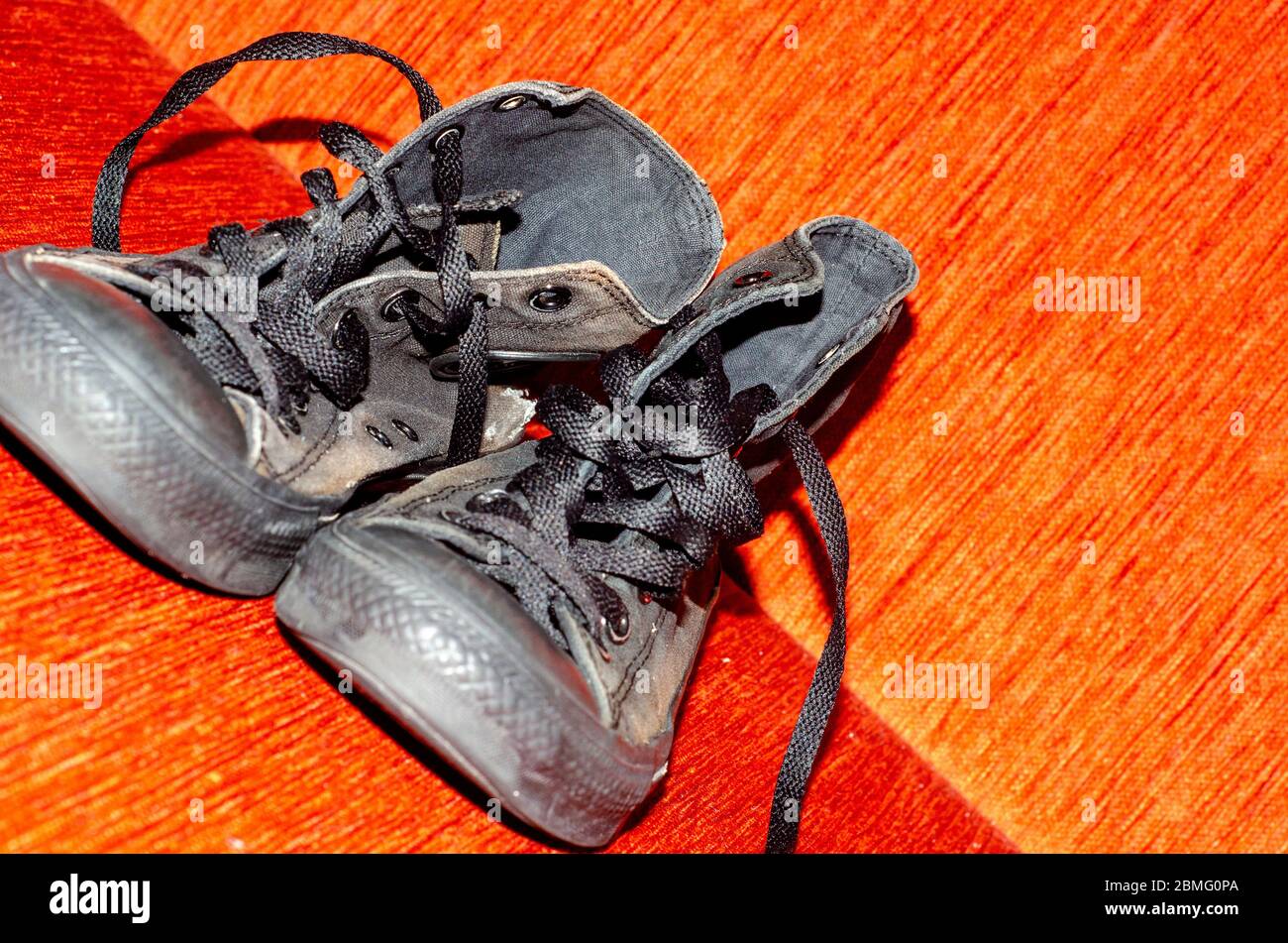 Ragged Black Stylish Shoes, Vintage Black Stylish Shoes Stock Photo - Alamy