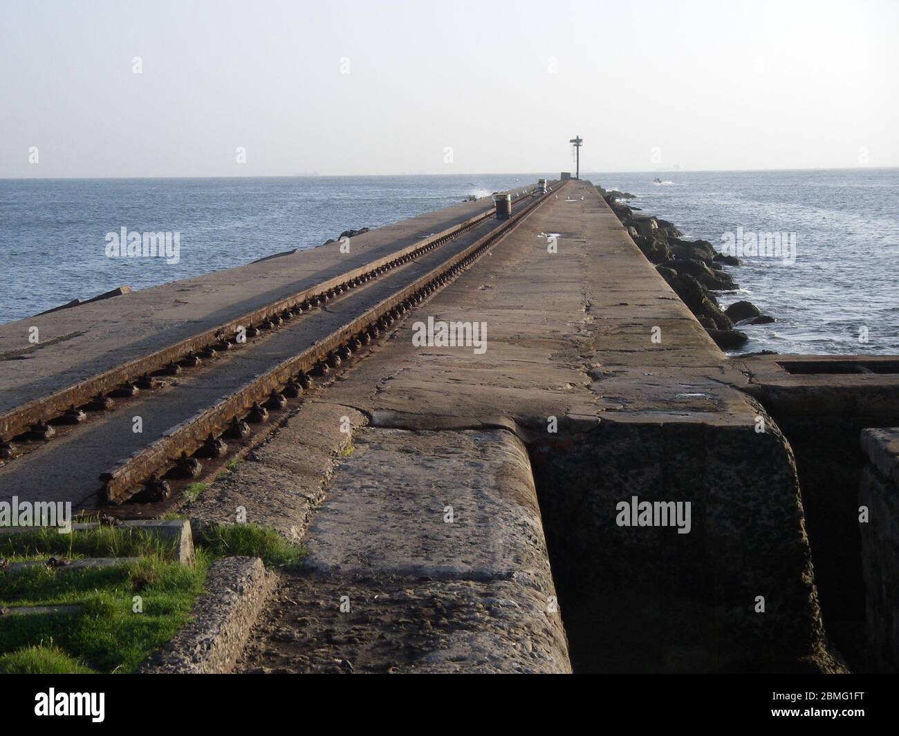 Old Durban harbour entrance prior to upgrading and deepening Stock ...