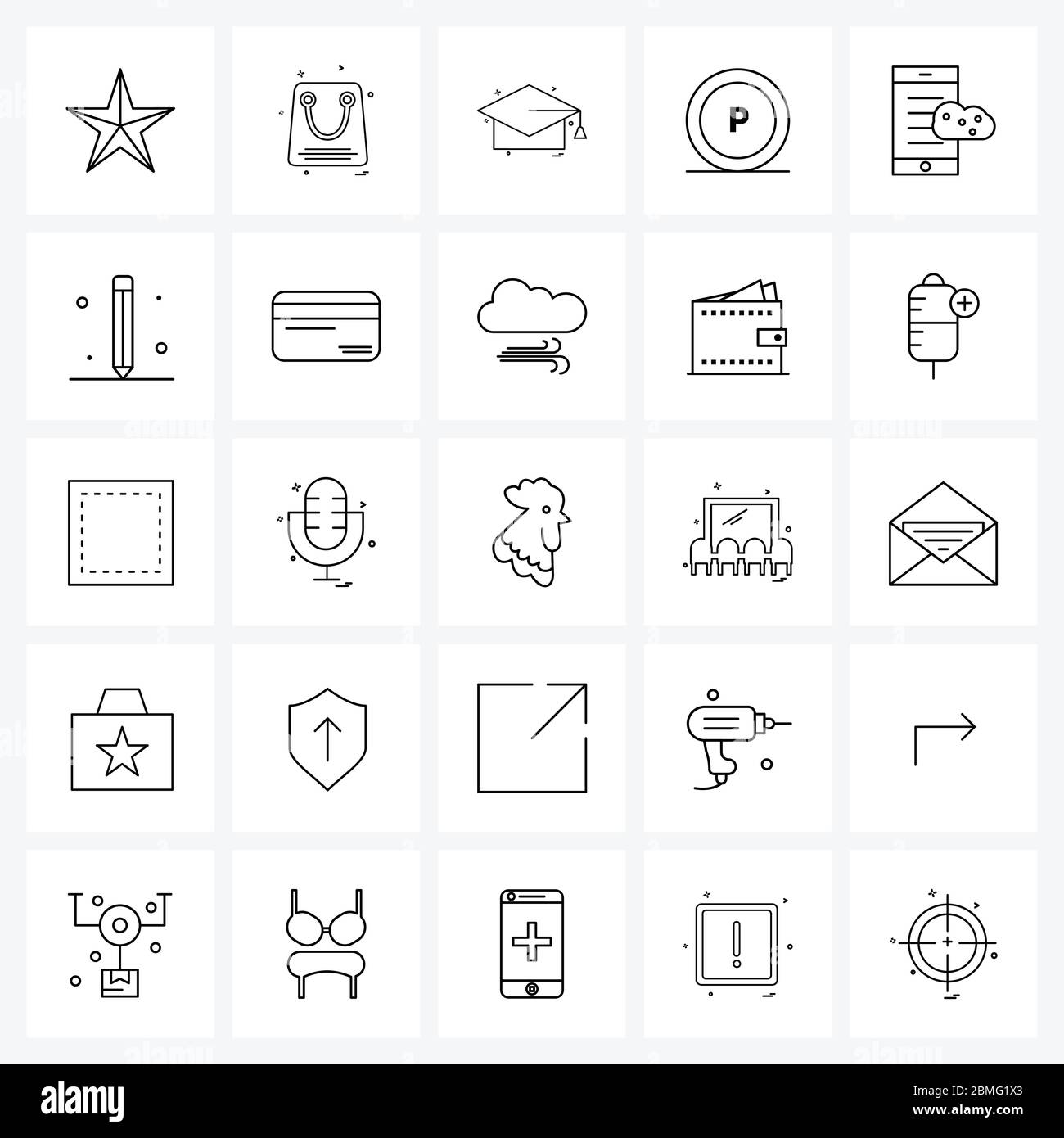 25 Universal Icons Pixel Perfect Symbols of pencil, edit, convocation ...