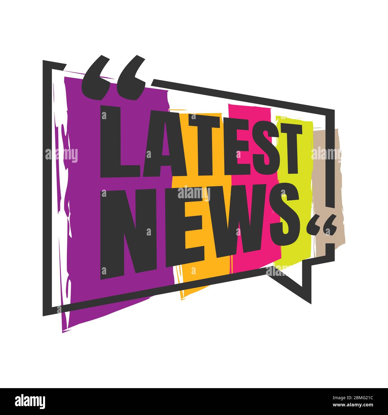 latest news icon modern square rounded shape logo design vector with ...