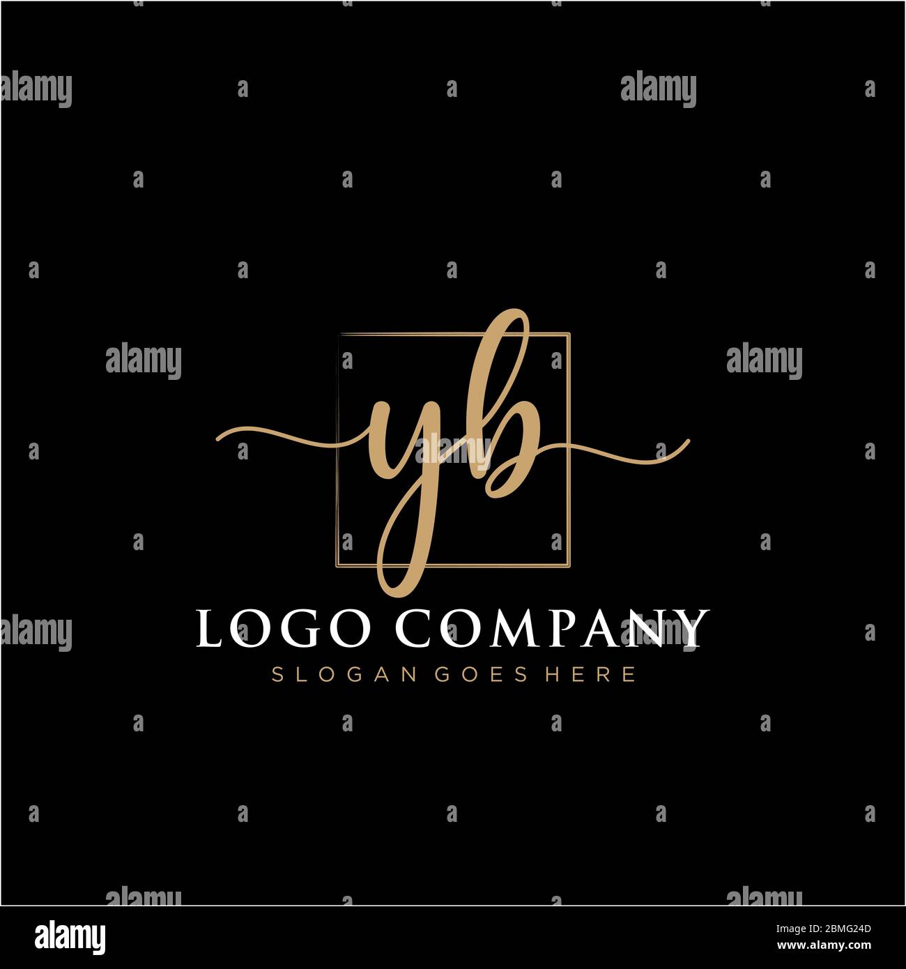 Yb modern logo hi-res stock photography and images - Alamy