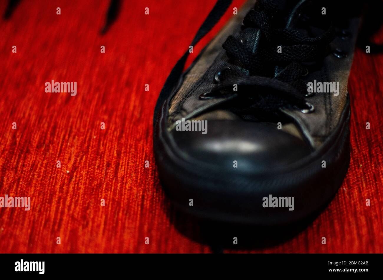 Ragged Black Stylish Shoes, Vintage Black Stylish Shoes Stock Photo - Alamy