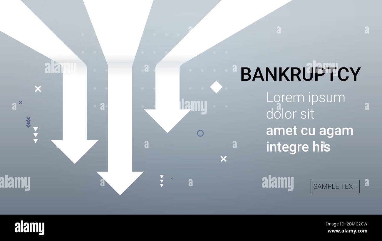 falling down economic downward arrows financial crisis bankruptcy Covid-19 market recession ...