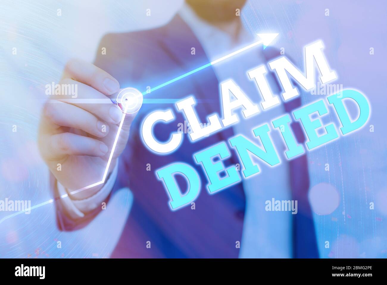 Conceptual hand writing showing Claim Denied. Concept meaning Requested ...