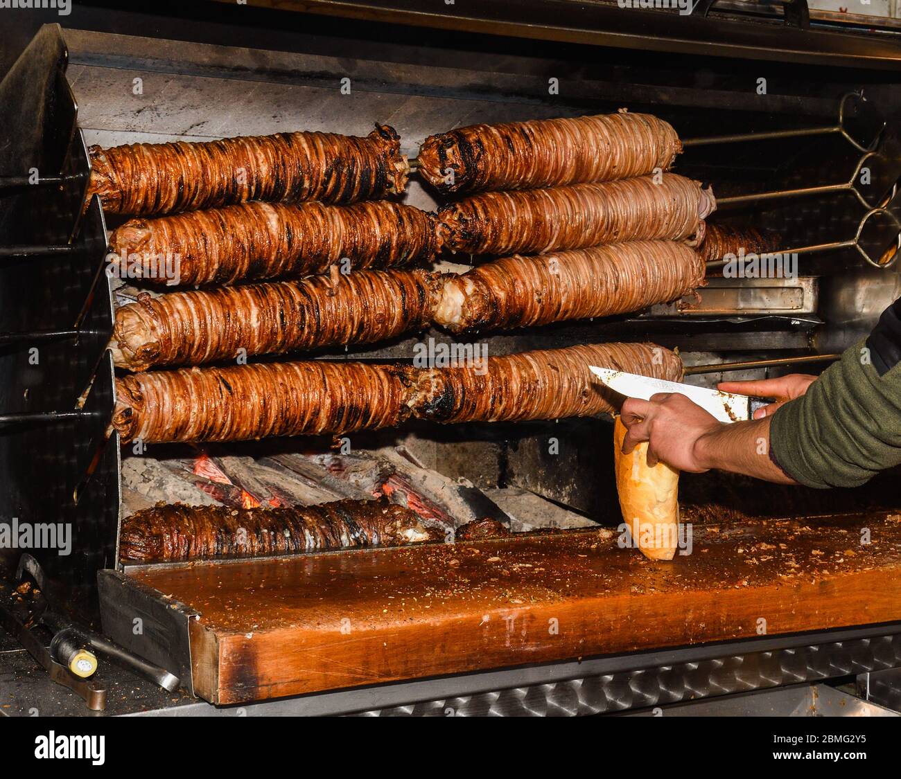 Cag Kebap, famous top rated restaurant in Istanbul. The horizontally ...