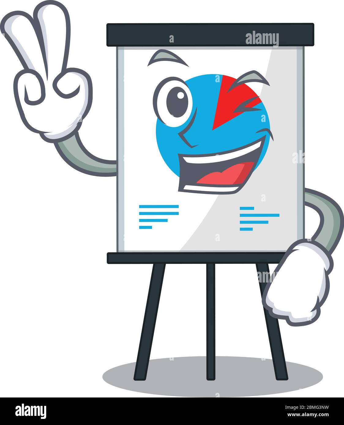 Happy corona graph cartoon design concept with two fingers Stock Vector ...