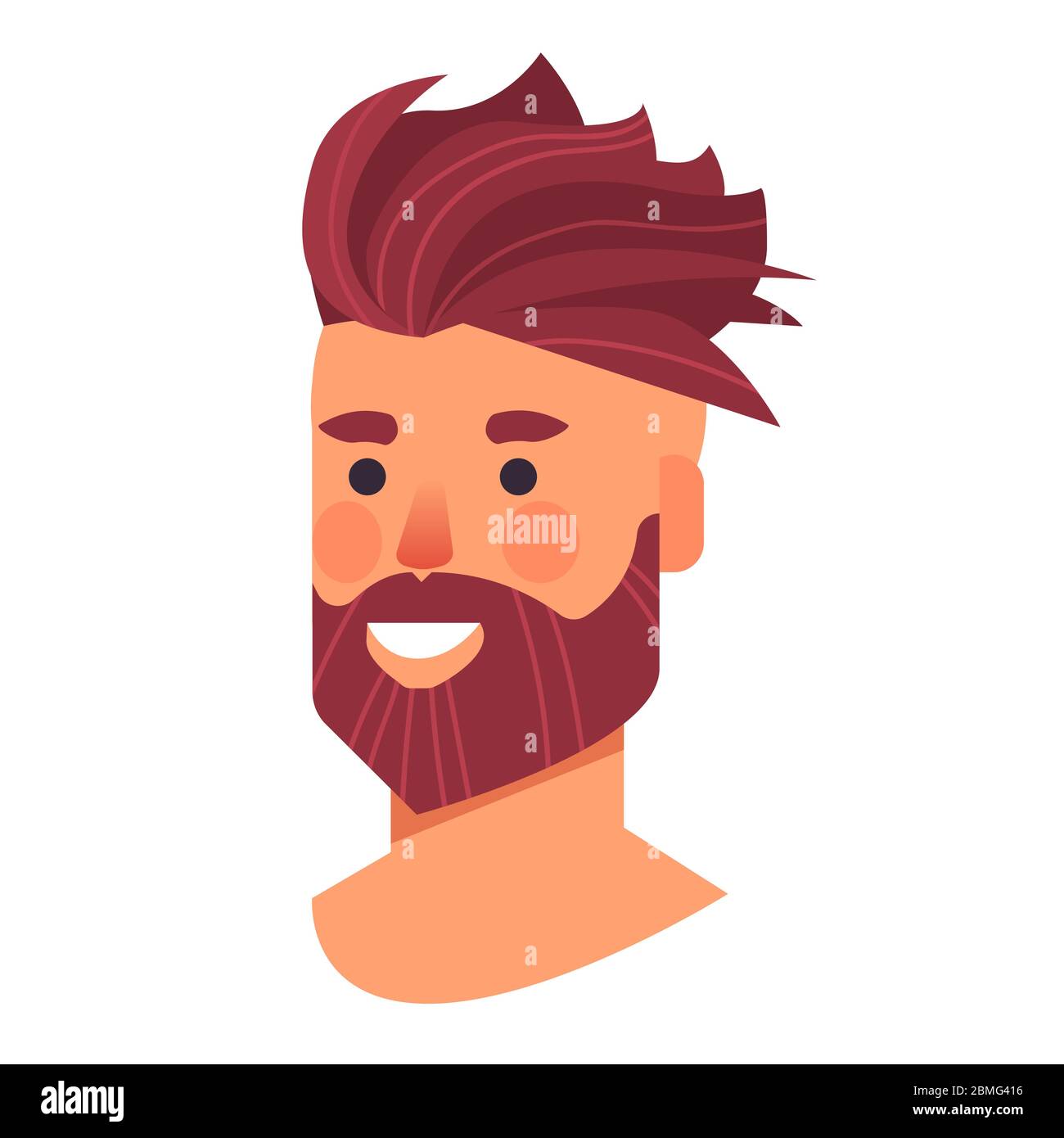 man head avatar beautiful human face male cartoon character portrait ...