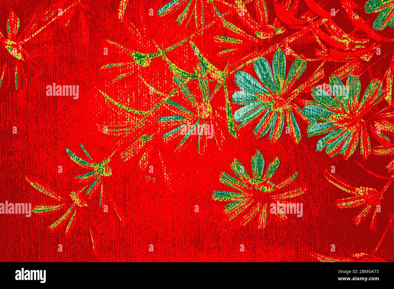 Red Flower Abstract Wallpaper