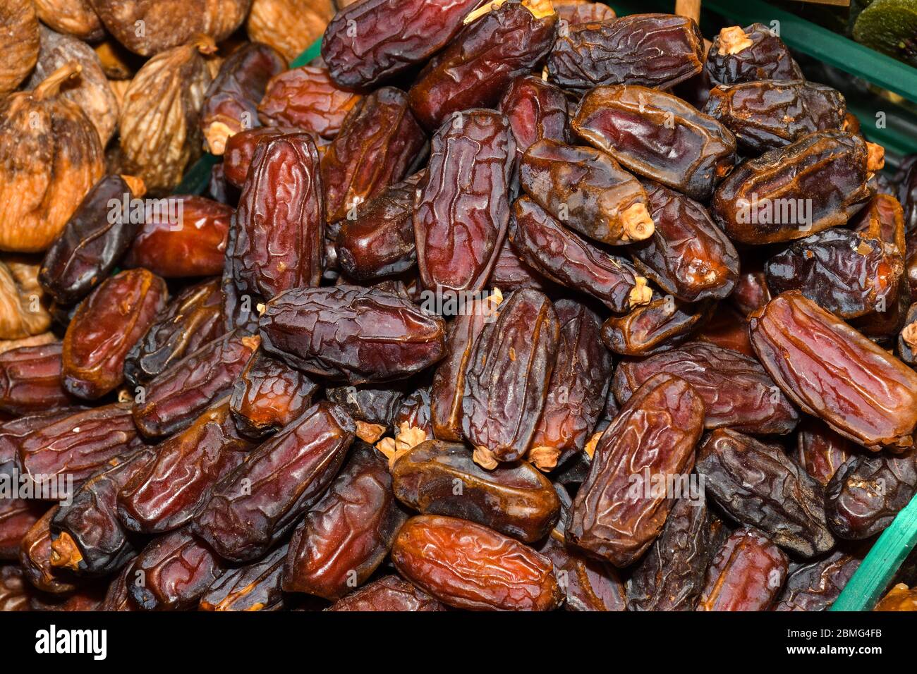 Counter with various dried fruits on the Grand Bazaar in Istanbul ...