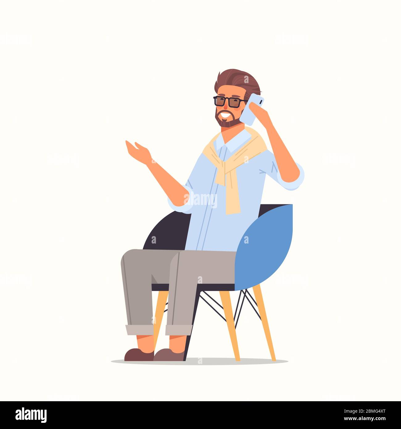 Successful business guy talking Stock Vector Images - Alamy