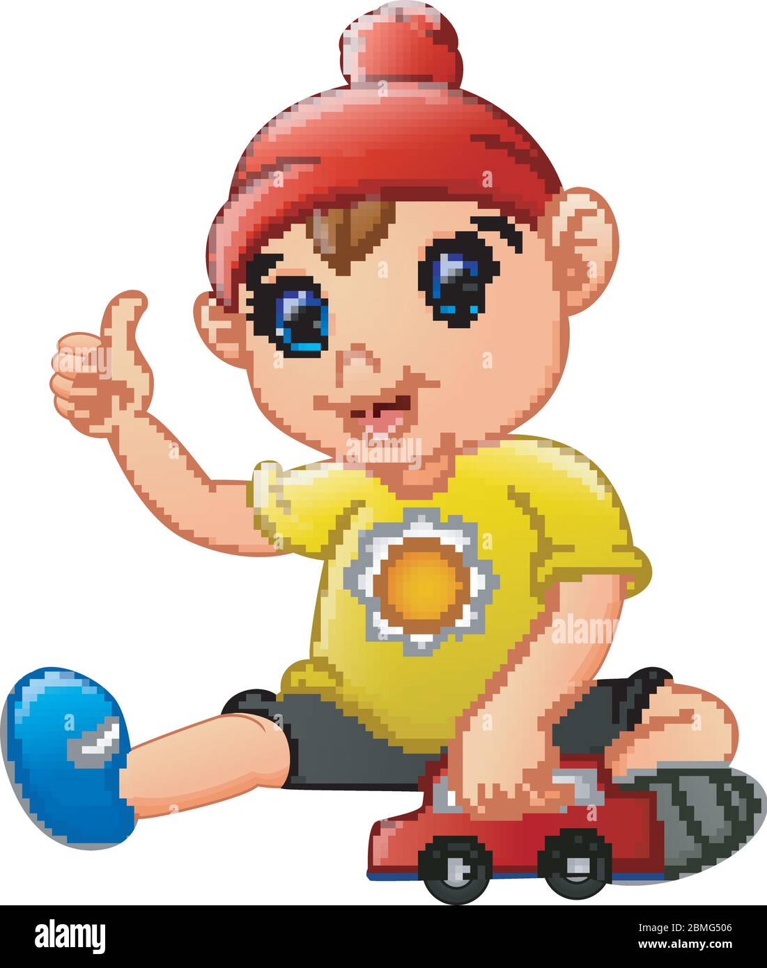Cartoon little boy giving thumb up Stock Vector Image & Art - Alamy