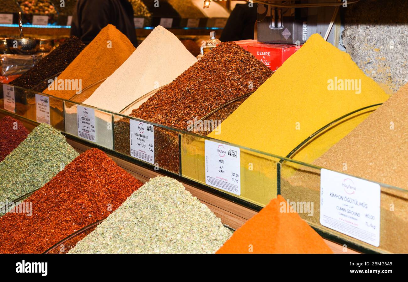 Egyptian Bazaar. The Spice Bazaar in Istanbul, Turkey is one of the ...