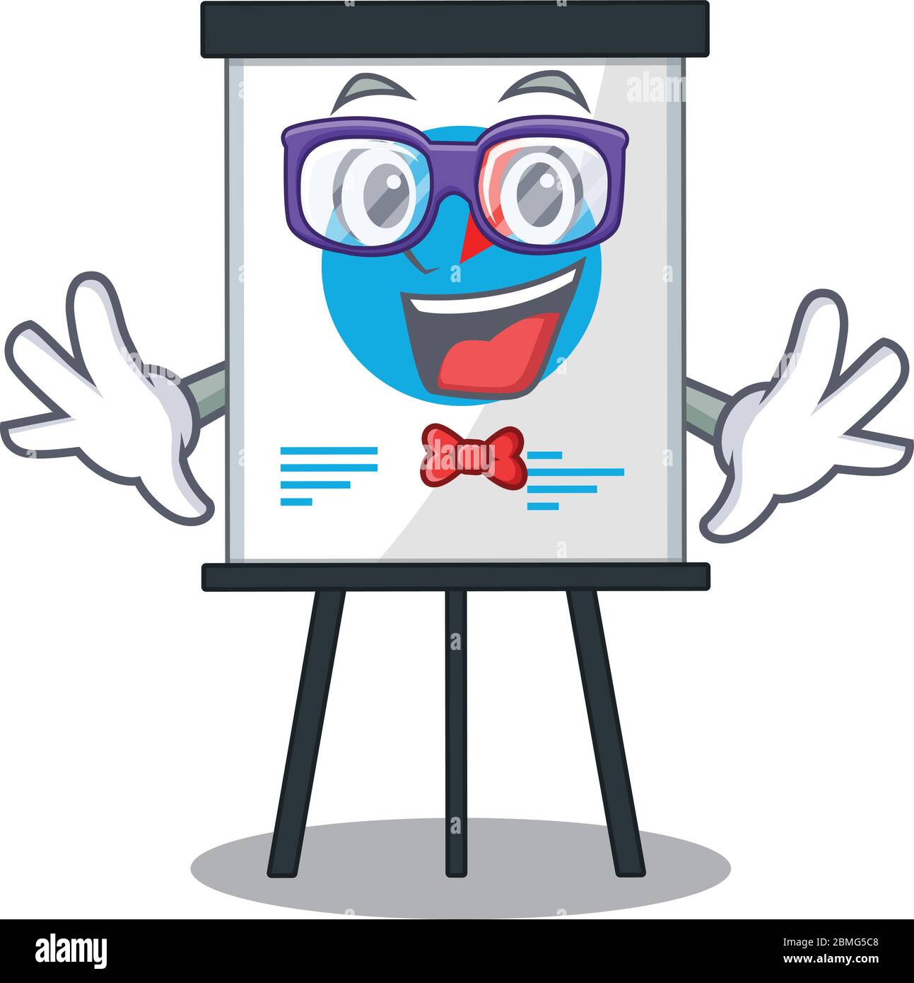 Mascot design style of geek corona graph with glasses Stock Vector ...