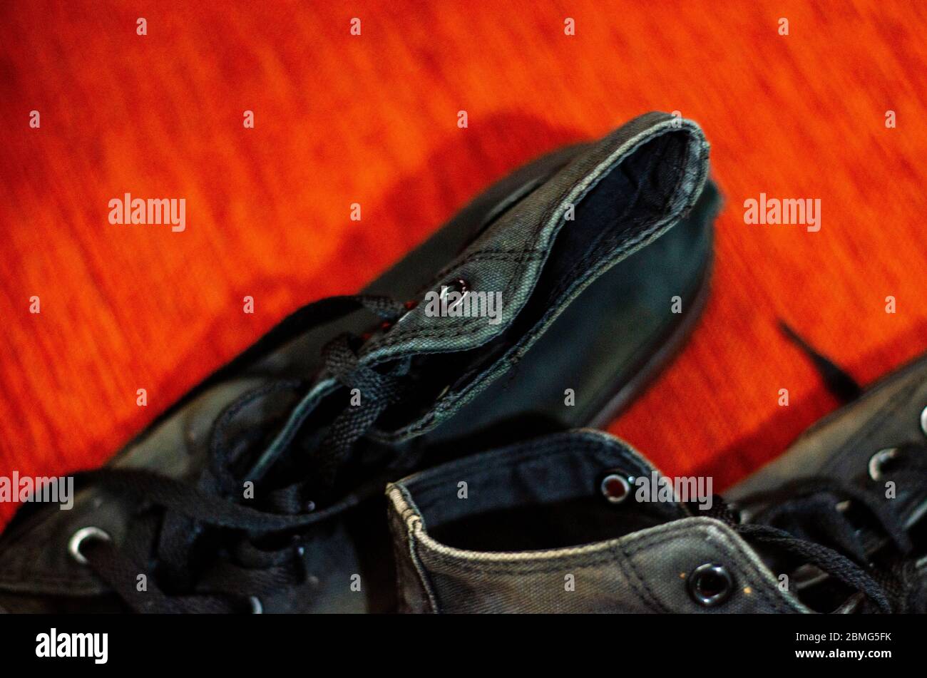 Black boot with red sole hi-res stock photography and images - Alamy