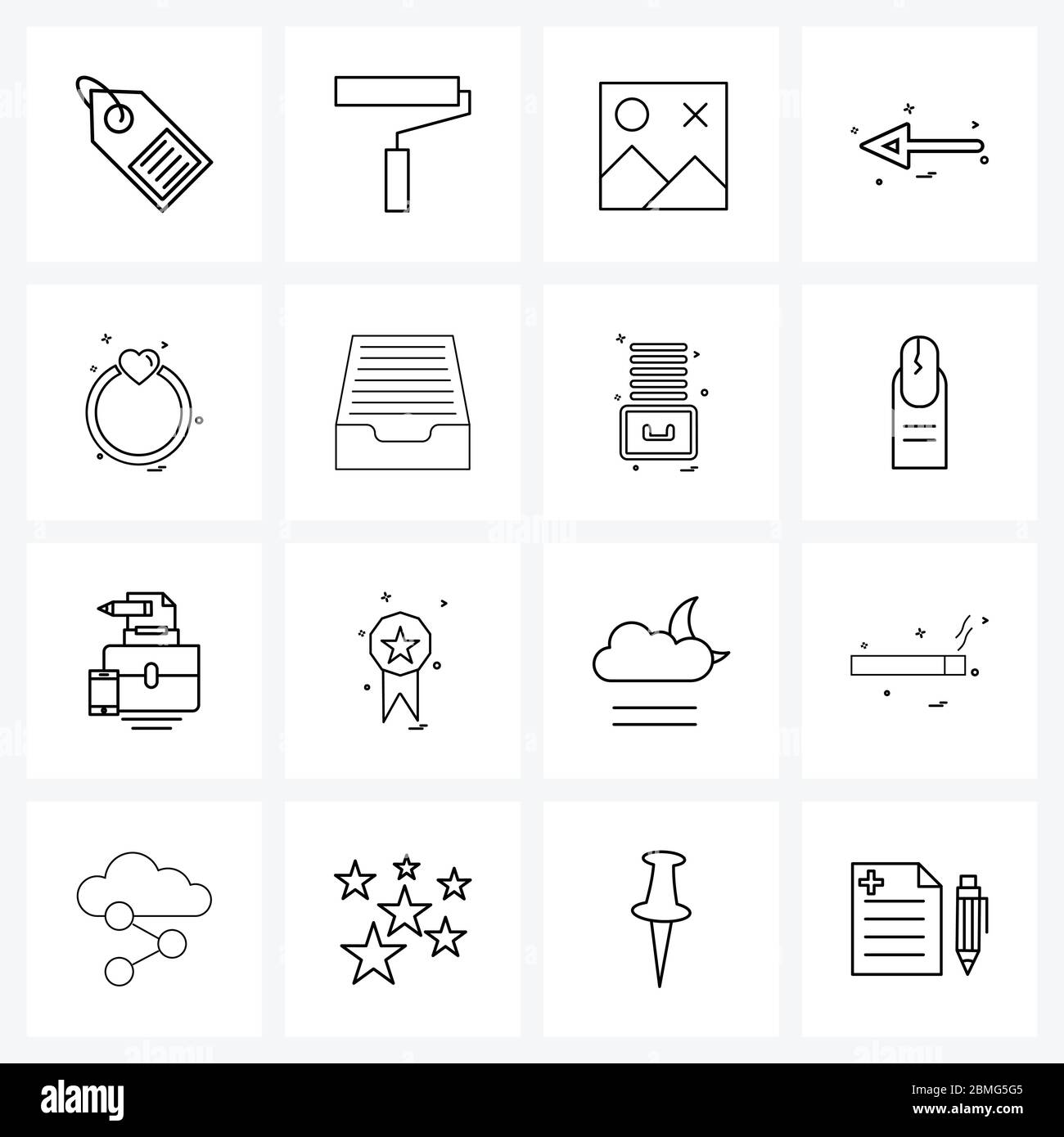 16 Universal Line Icons for Web and Mobile, directions, tool, direction ...