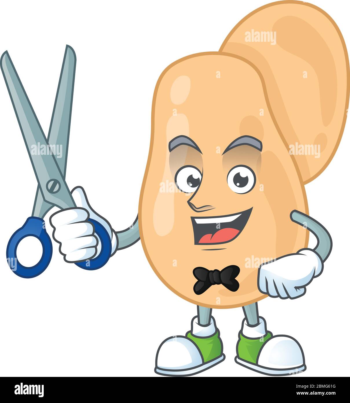 Cute Barber sarcina cartoon character style with scissor Stock Vector ...