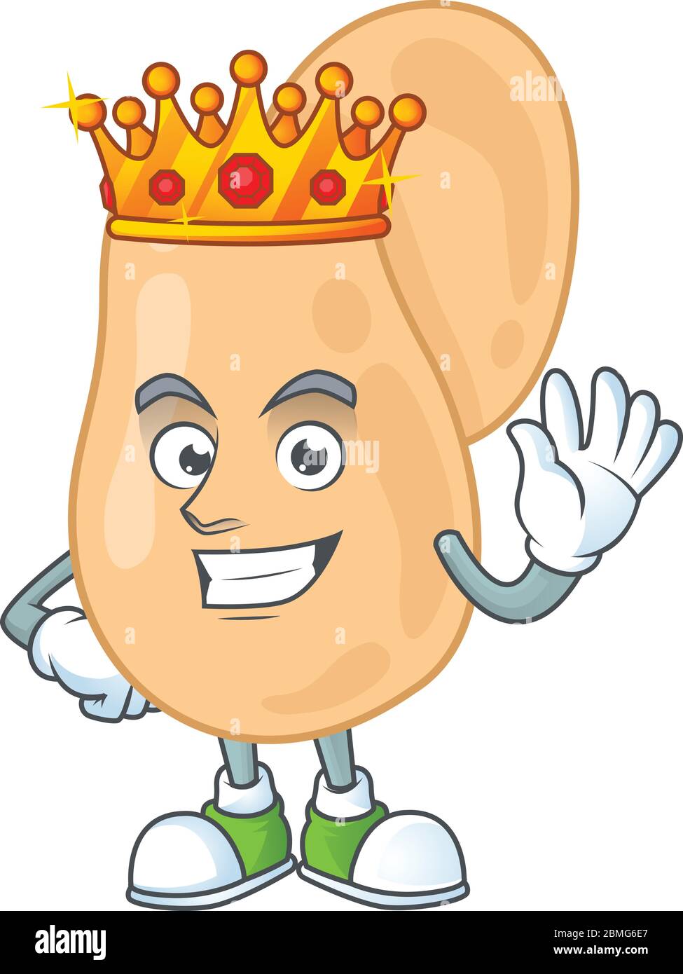 The Charismatic King of sarcina cartoon character design wearing gold ...