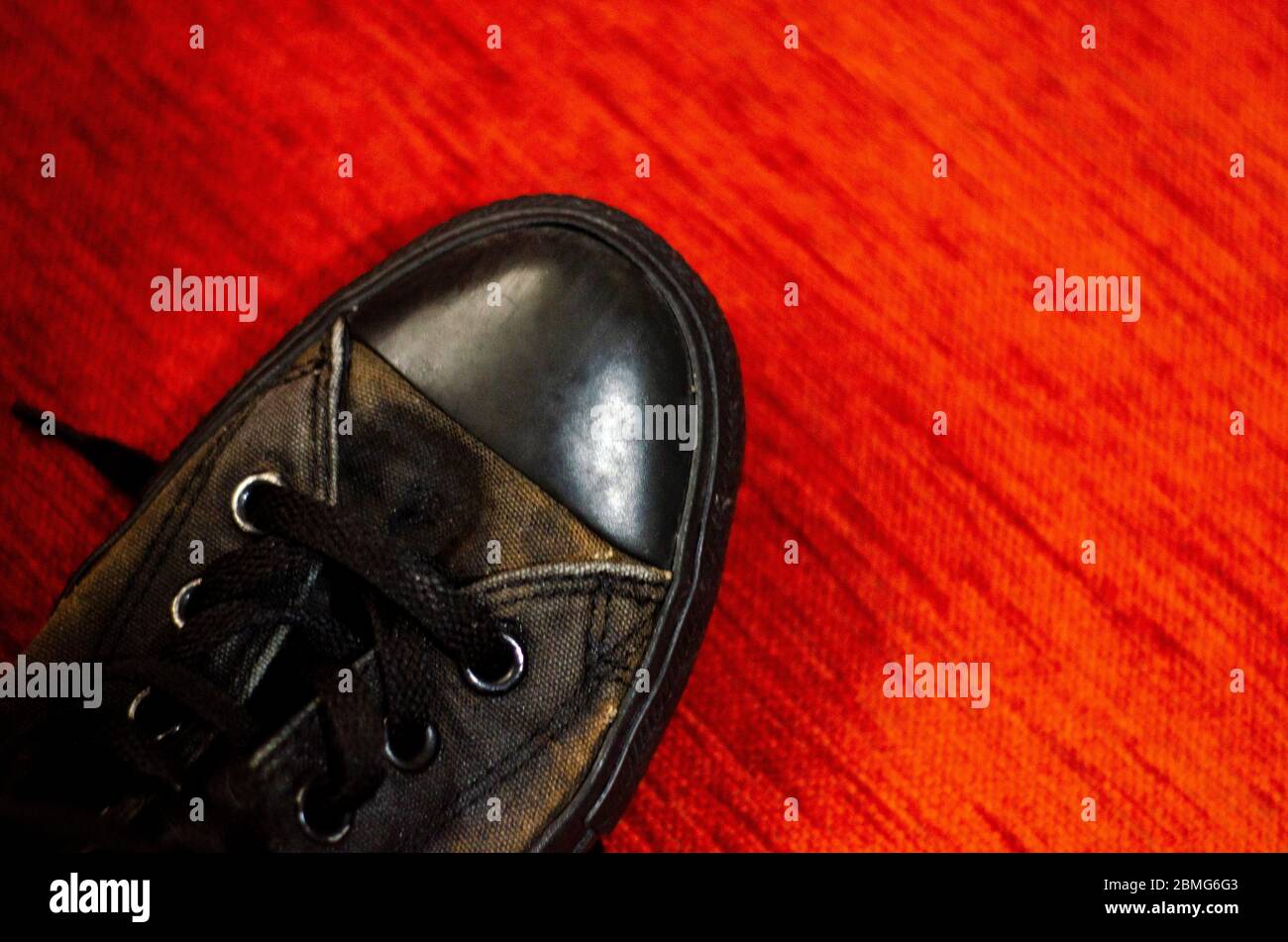 Ragged Black Stylish Shoes, Vintage Black Stylish Shoes Stock Photo - Alamy