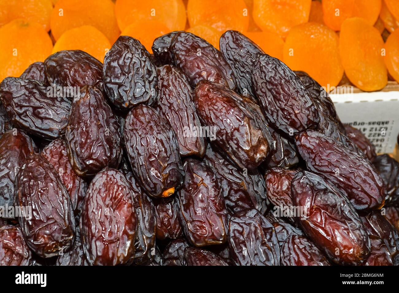 Counter with various dried fruits on the Grand Bazaar in Istanbul ...