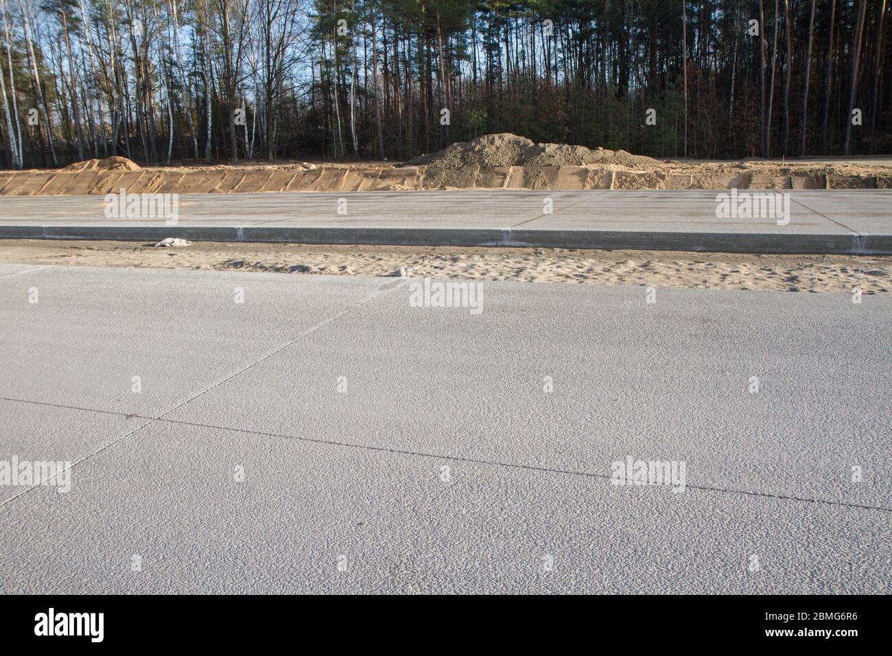 Highway under construction - empty building site Stock Photo - Alamy