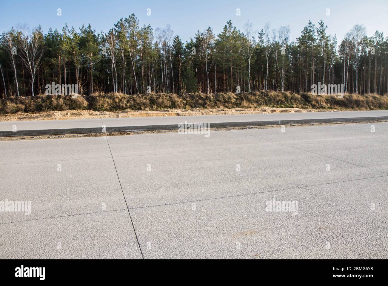 Highway under construction - empty building site Stock Photo - Alamy