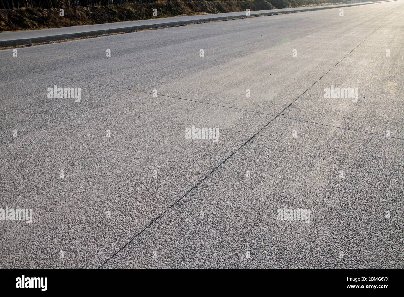 Highway under construction - empty building site Stock Photo - Alamy