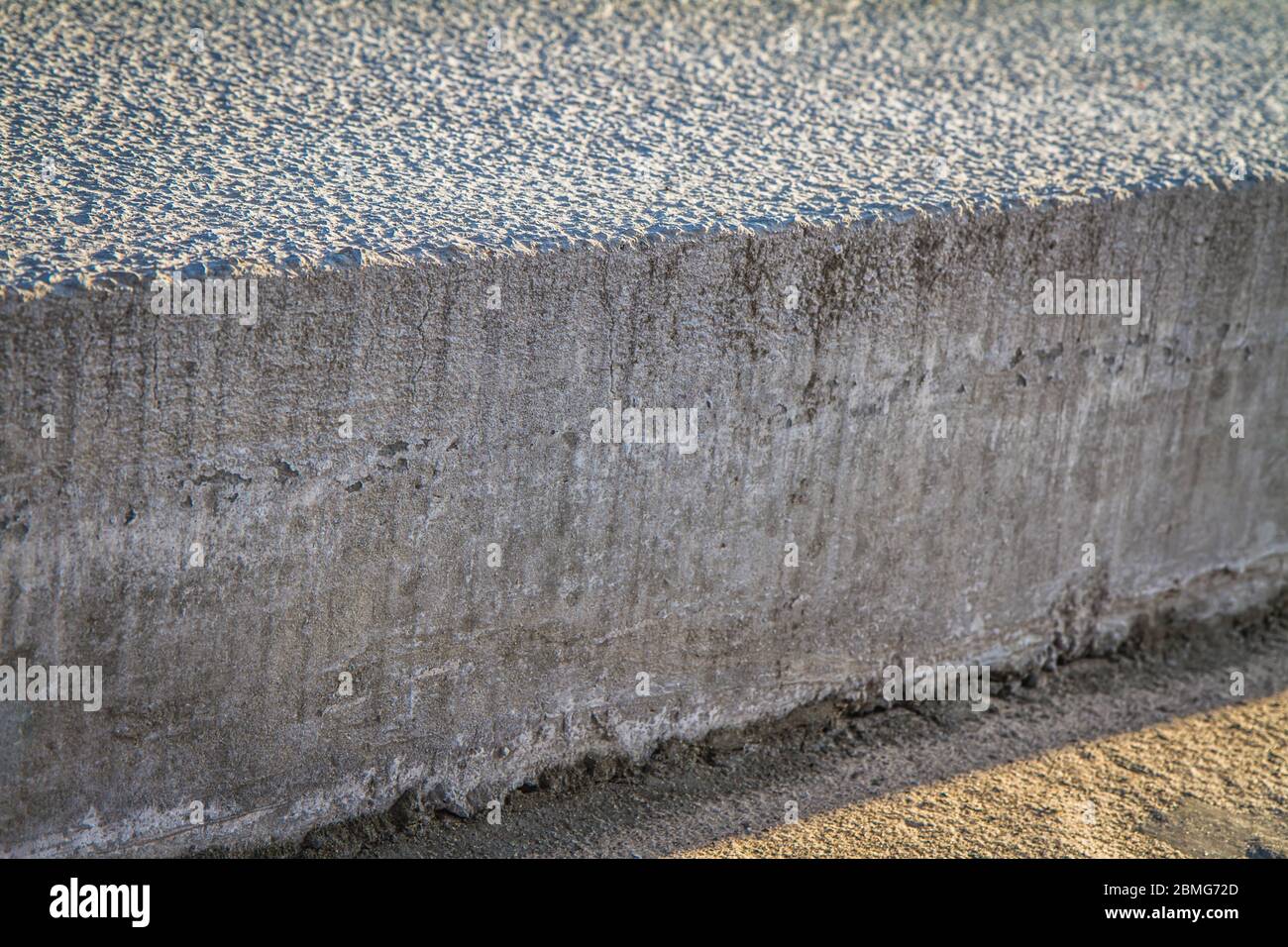 Highway under construction - close up of a cross section Stock Photo ...