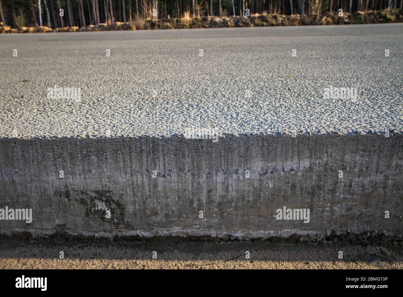 Highway under construction - close up of a cross section Stock Photo ...