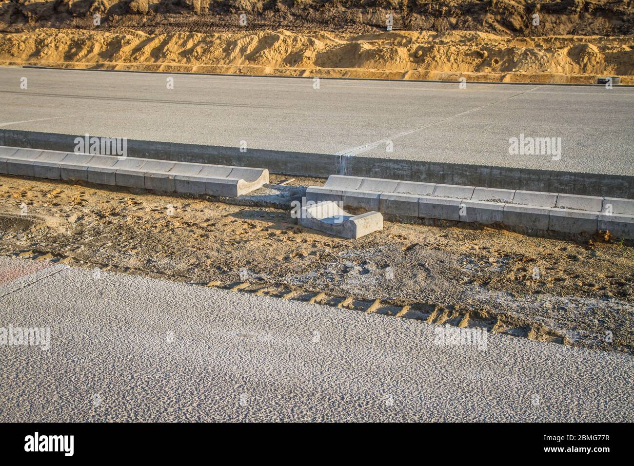 Highway under construction - empty building site Stock Photo - Alamy