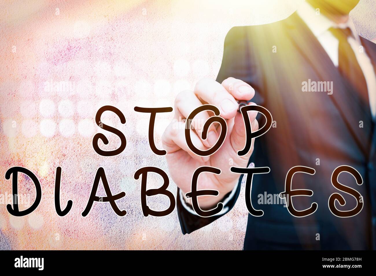 Text sign showing Stop Diabetes. Business photo showcasing Blood Sugar ...