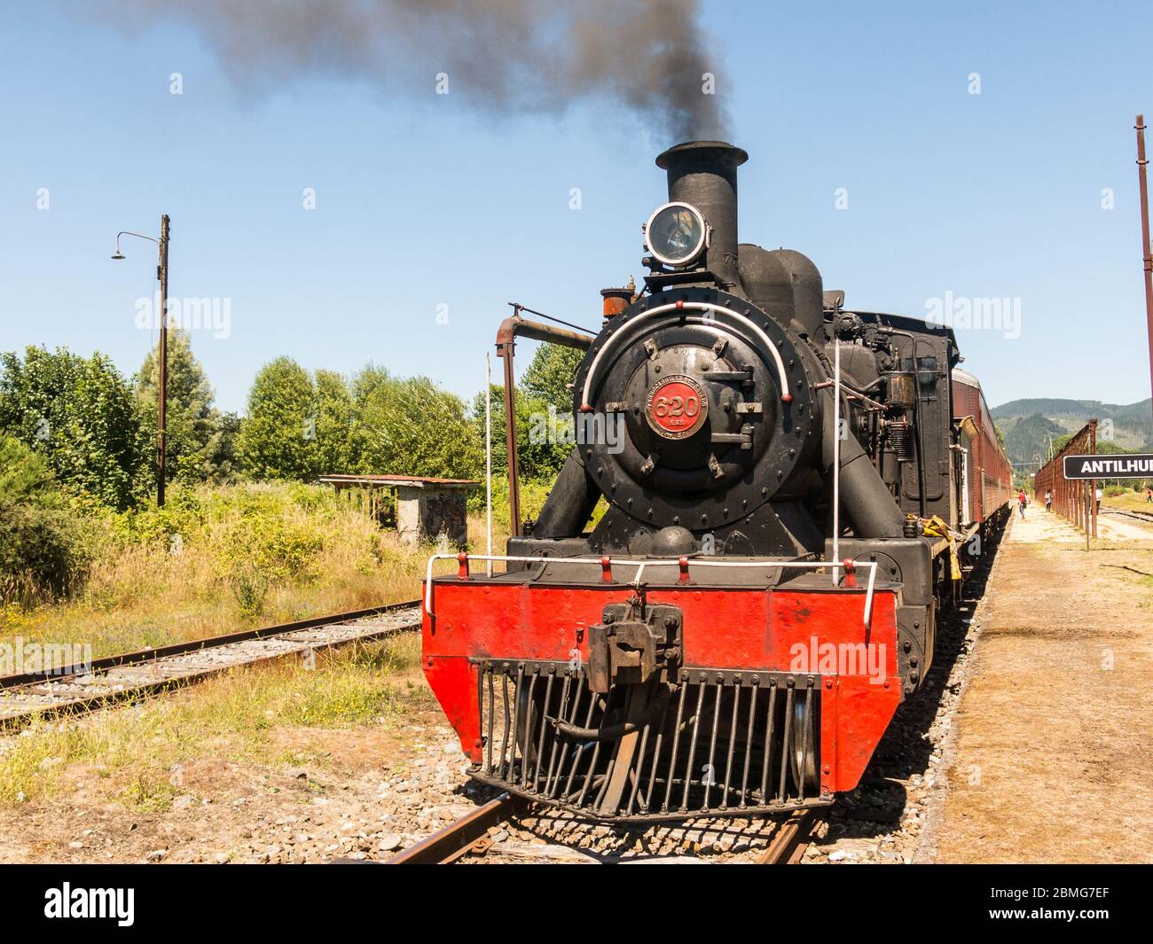 VALDIVIA, CHILE - JANUARY 13, 2018: Tourist train called Valdiviano ...