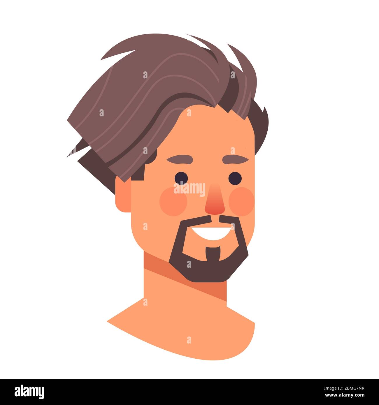 man head avatar beautiful human face male cartoon character portrait ...