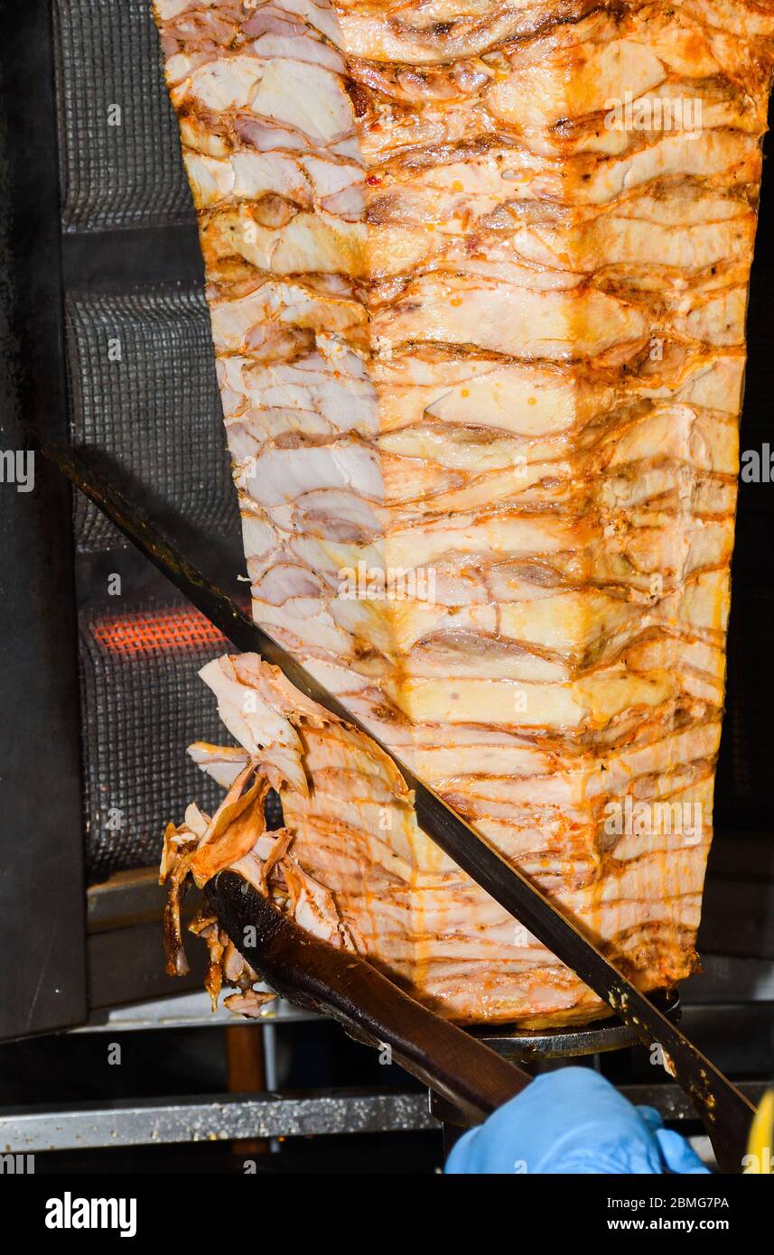 Gyro cone shawarma hi-res stock photography and images - Alamy