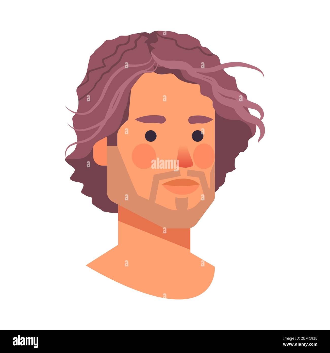 man head avatar beautiful human face male cartoon character portrait ...
