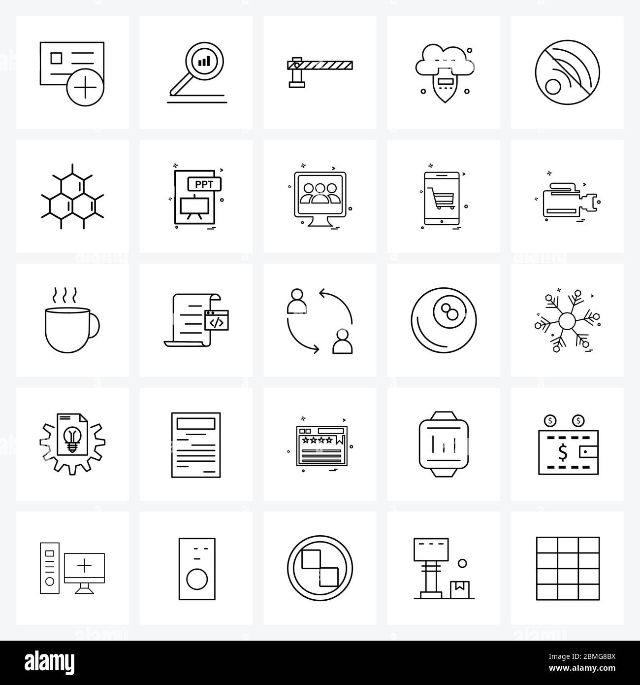 25 Universal Line Icon Pixel Perfect Symbols of wife, secure cloud ...
