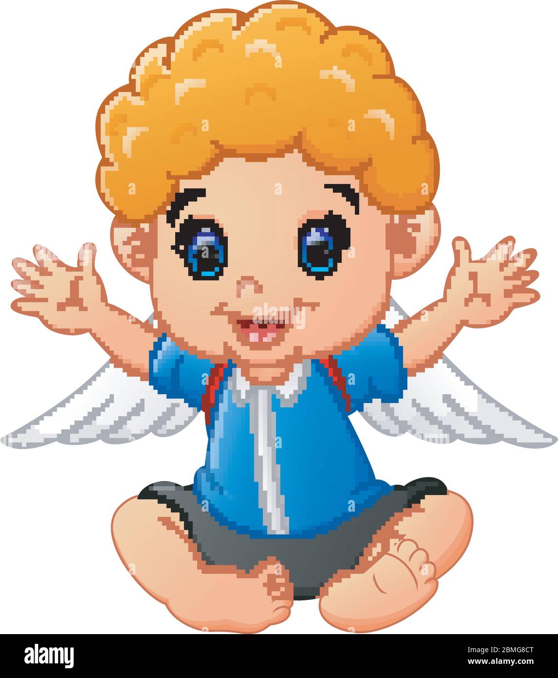 cartoon baby wearing wing Stock Vector Image & Art - Alamy