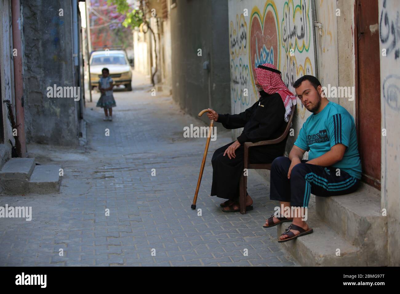Al-Nuseirat Refugee Camp, The Gaza Strip, Palestine. 8th May, 2020. At ...