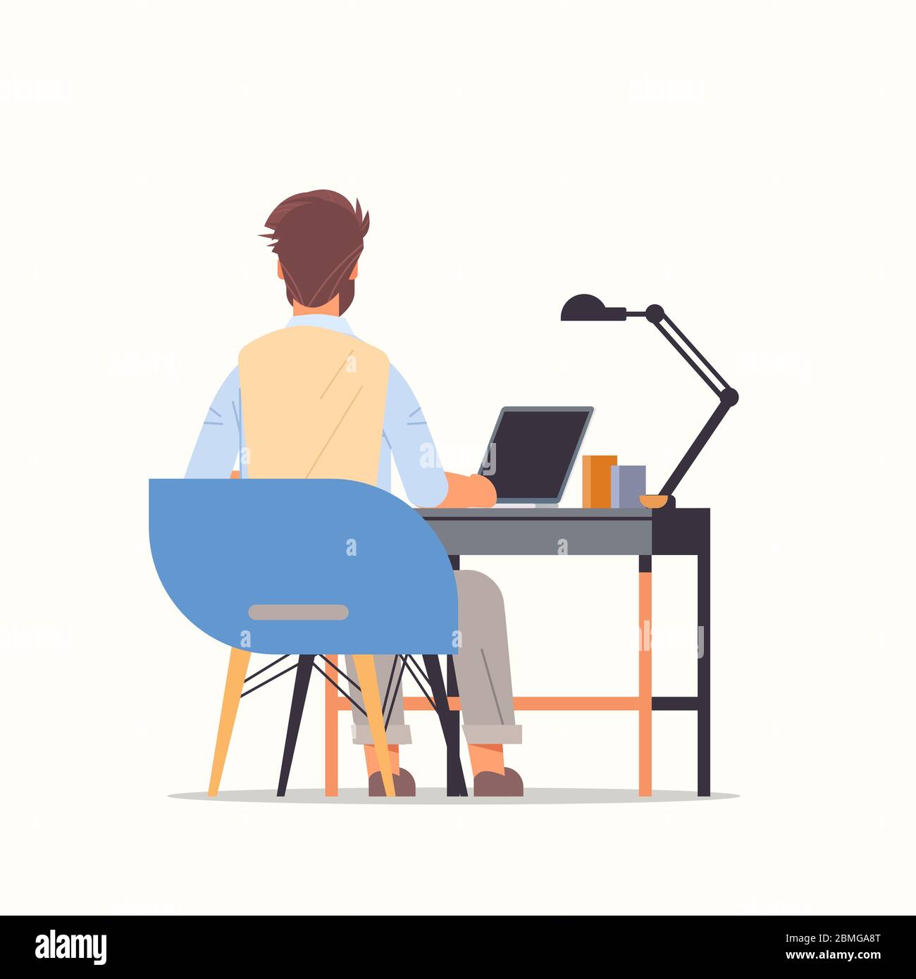 Handsome guy rear view Stock Vector Images - Alamy