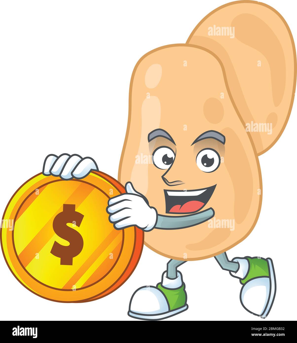 Sarcina rich cartoon character have big gold coin Stock Vector Image ...