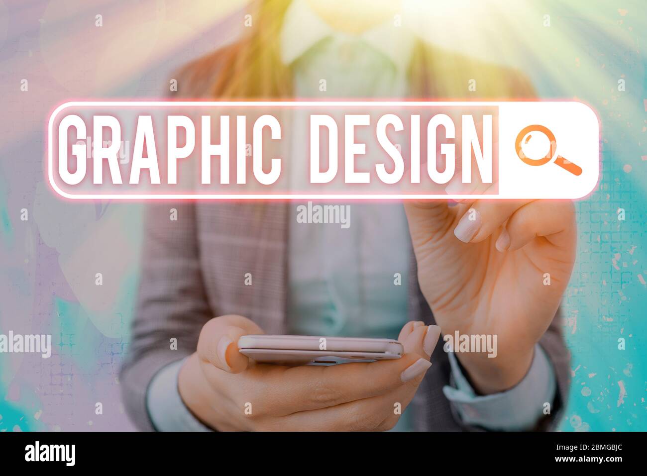 Text sign showing Graphic Design. Business photo text art or skill of combining text and ...