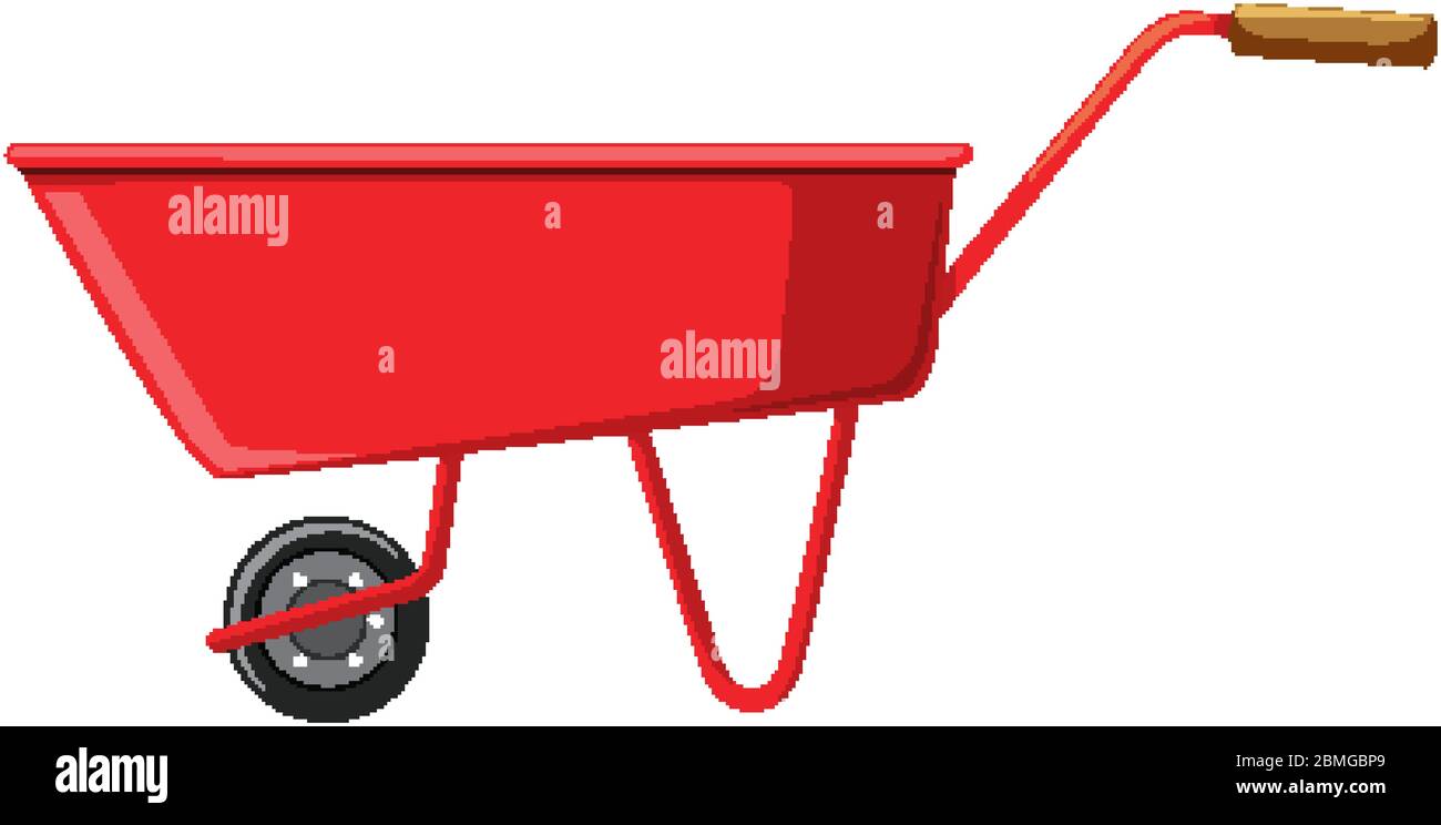 Red wagon on white background illustration Stock Vector Image & Art - Alamy