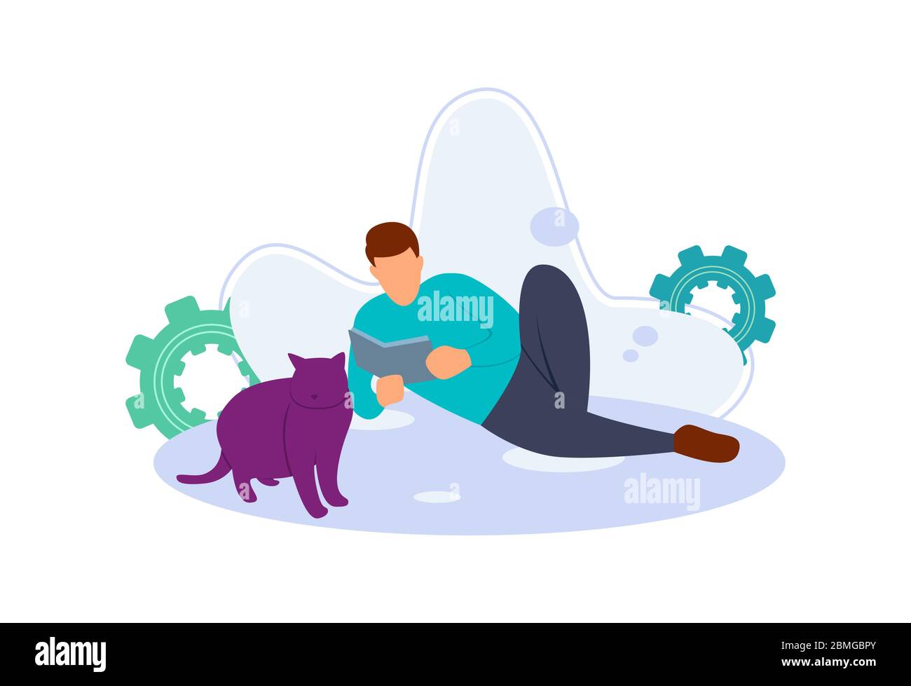 Study man table reading Stock Vector Images - Alamy