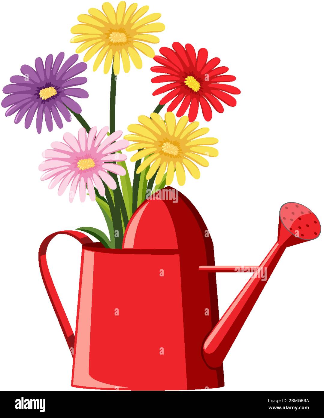 Watering Can With Flowers Clipart