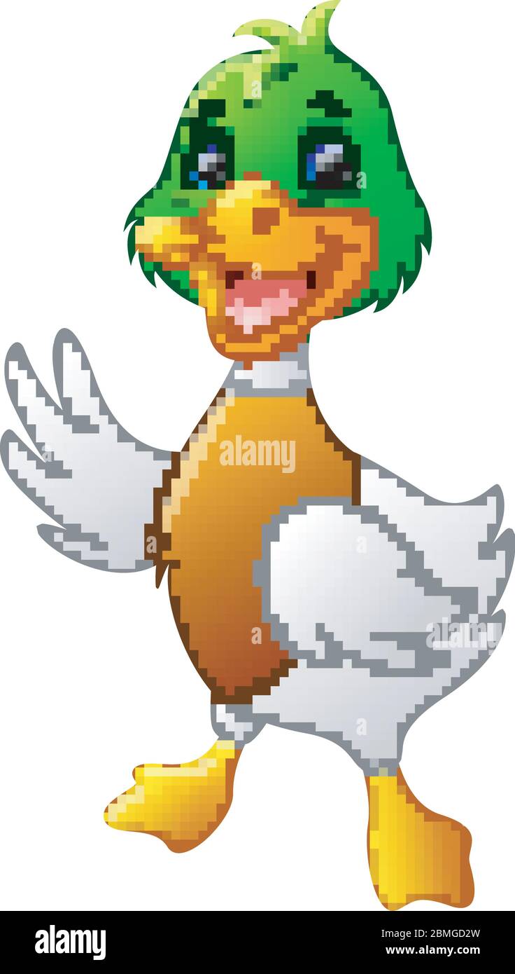 Cartoon funny duck waving hand hi-res stock photography and images - Alamy