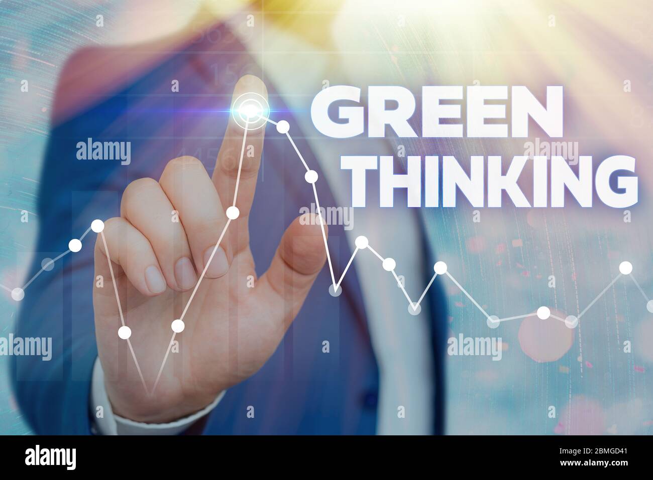Writing note showing Green Thinking. Business concept for Taking ction ...